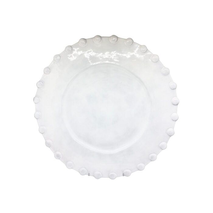 Plato Base Border Blanco 30 CM - Trellis Home Decor